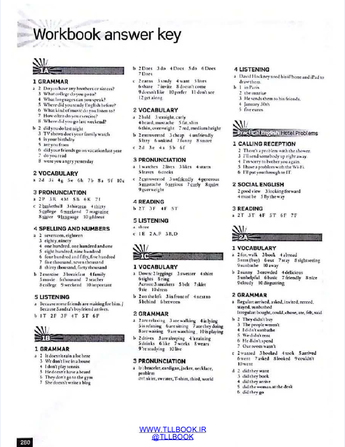 B2 Workbook Answer Key: Listening, Grammar, Vocabulary & More - Studocu
