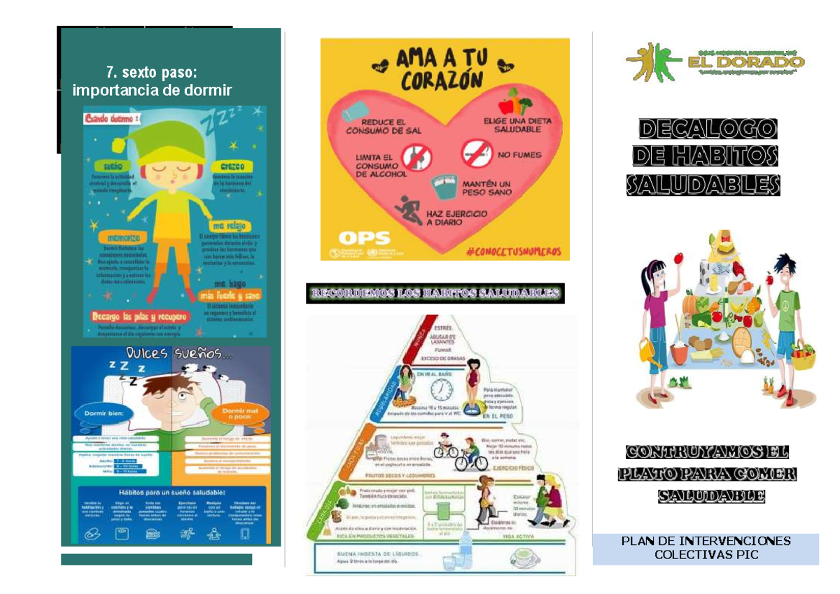 Folleto Educativo- TEMA Habitos Saludables - Enfermeria, Salud IV ...
