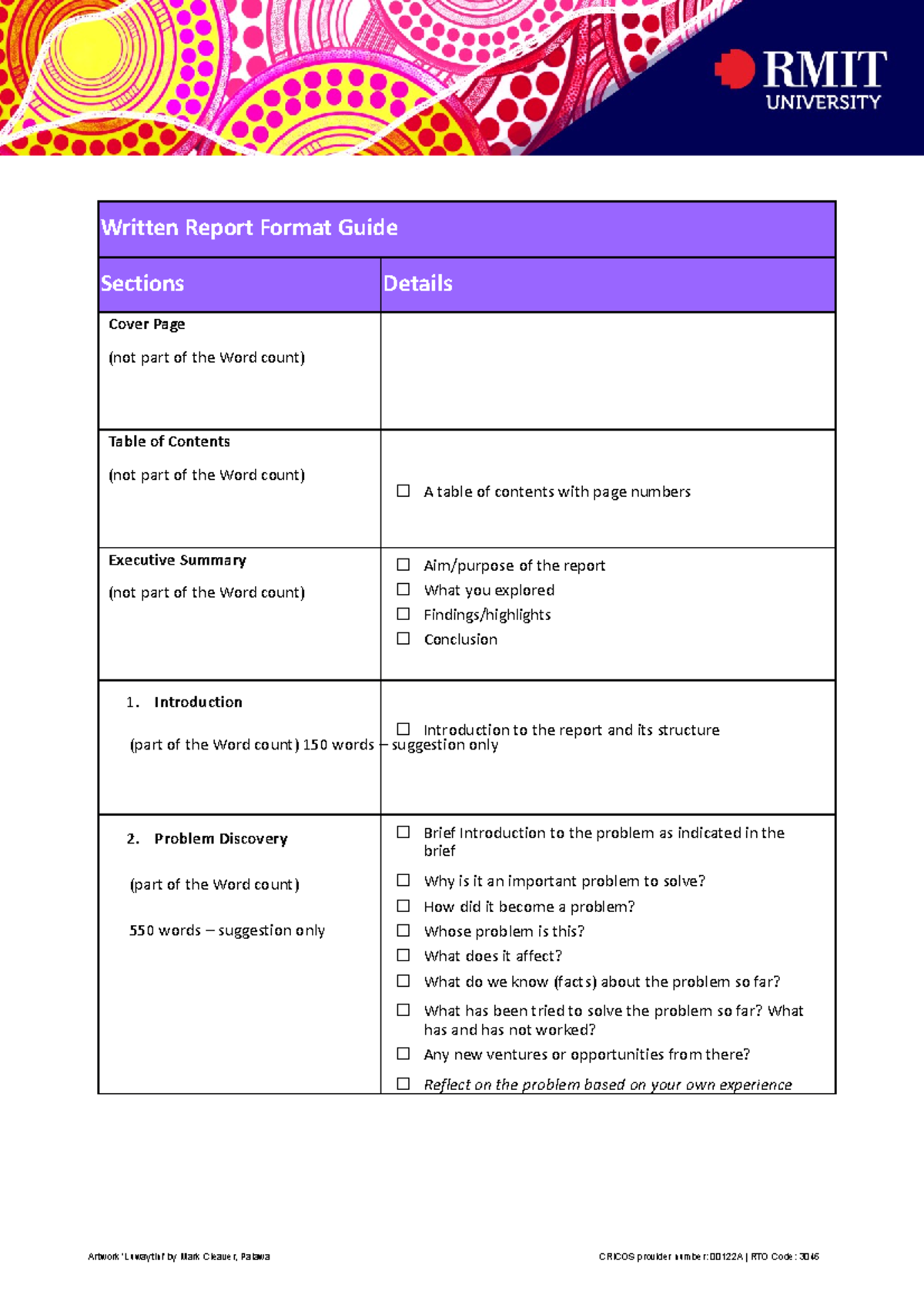 BUSM2577 Assessment 1 Written Report Format Guidelines - Studocu