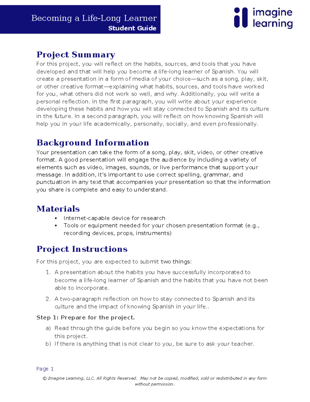 Spanish Learning Project Summary: Habits, Tools, and Reflections - Studocu