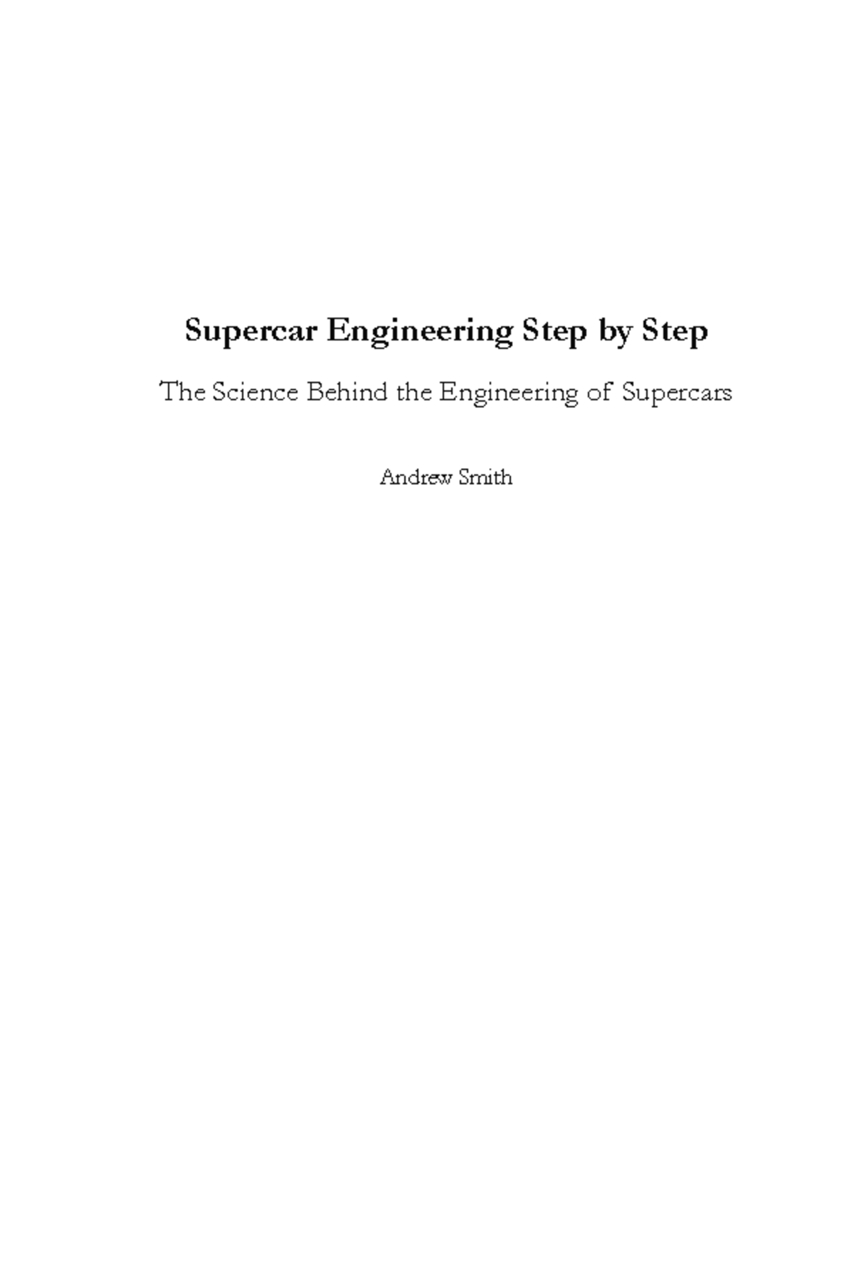 Supercar Engineering: The Science Behind High-Performance Vehicles ...