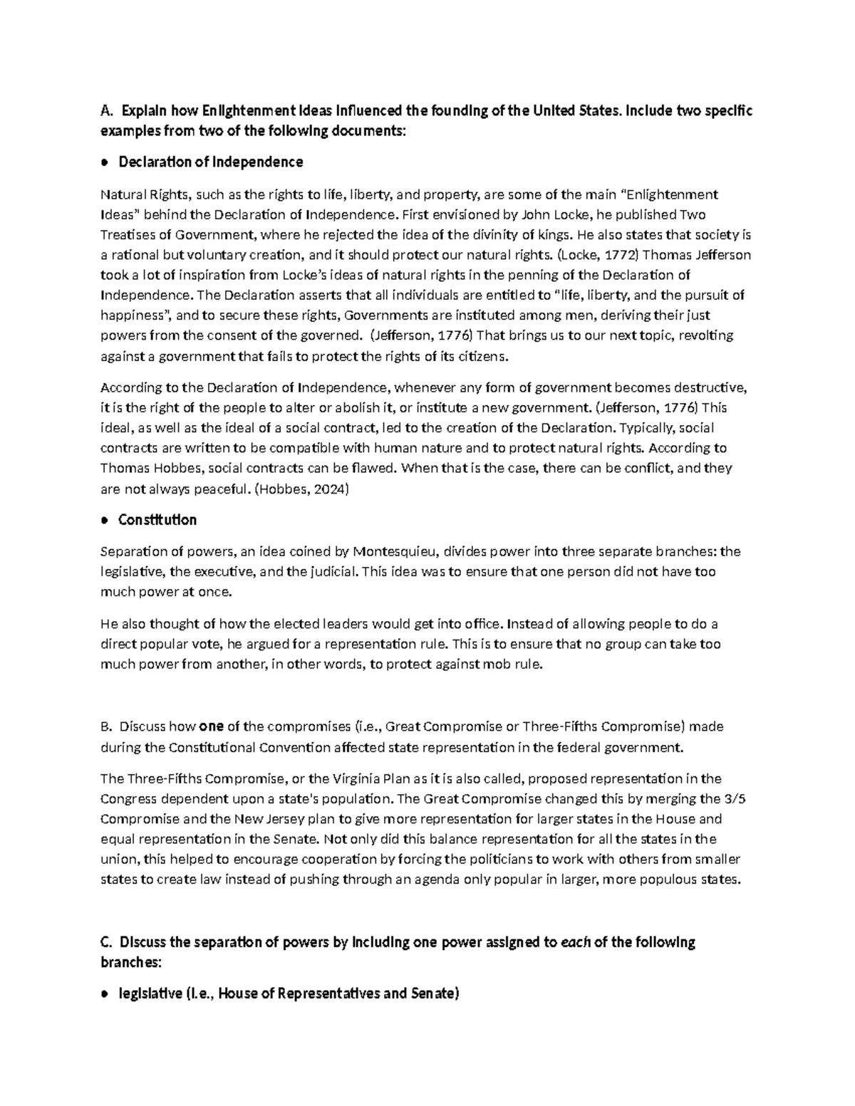 TFN1 - Task 1: Founding Ideologies and Enlightenment Influence - Studocu