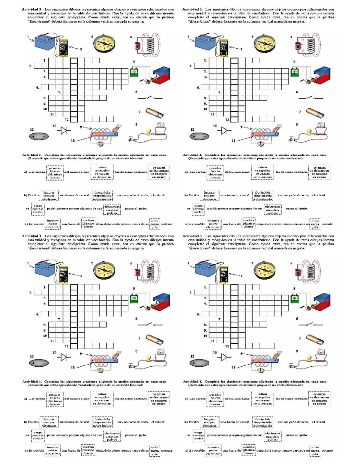 Actividad 3 y 4: Vocabulario Técnico y Crucigramas - 2do Trimestre ...