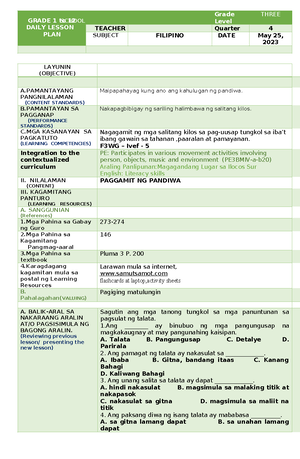 A Detailed Lesson PLAN IN English 7 independent and dependent clause ...