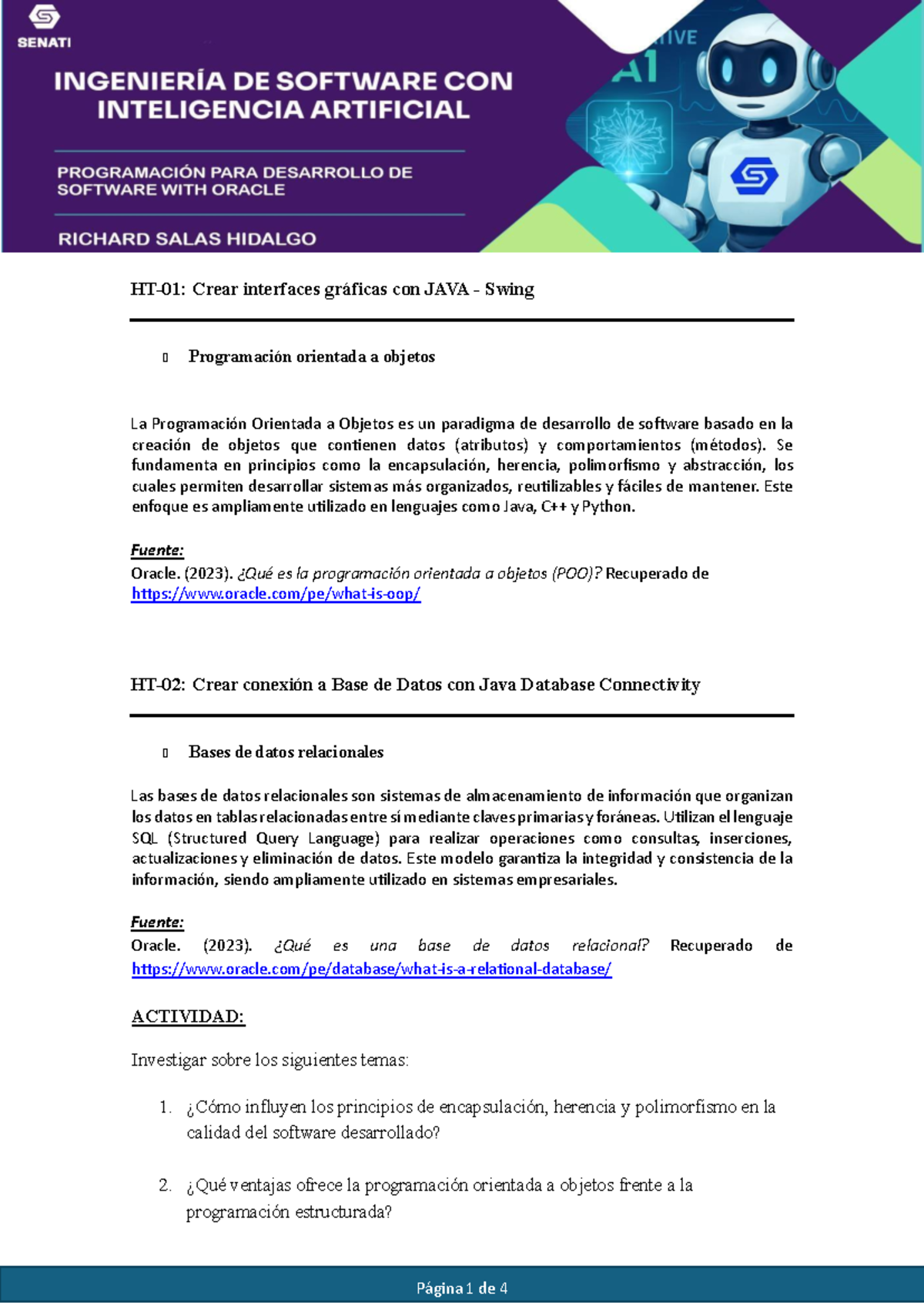 Crear Interfaces Gráficas y Bases de Datos en JAVA POO - Contenido 07 ...