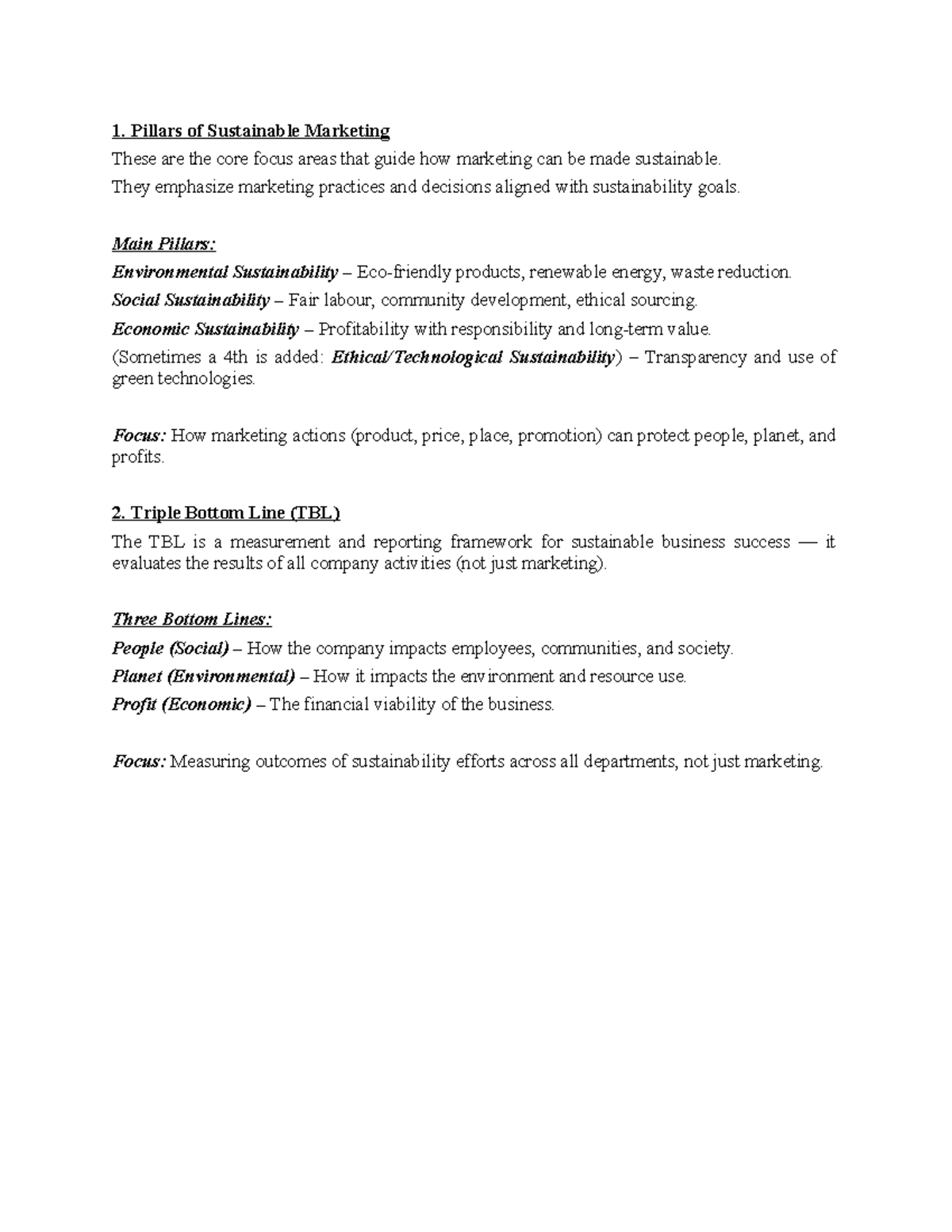 Pillars of Sustainable Marketing vs. TBL: Key Insights and Comparisons ...