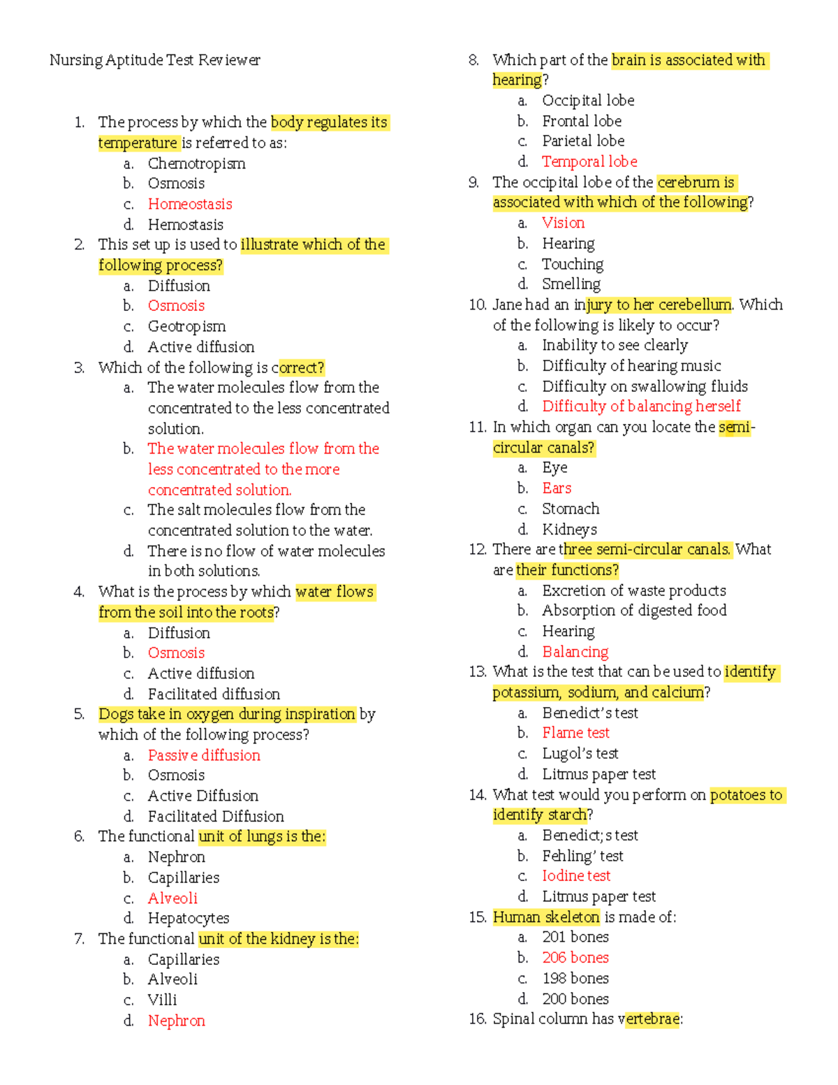 Nursing Aptitude Test - Comprehensive Reviewer for Success - Studocu