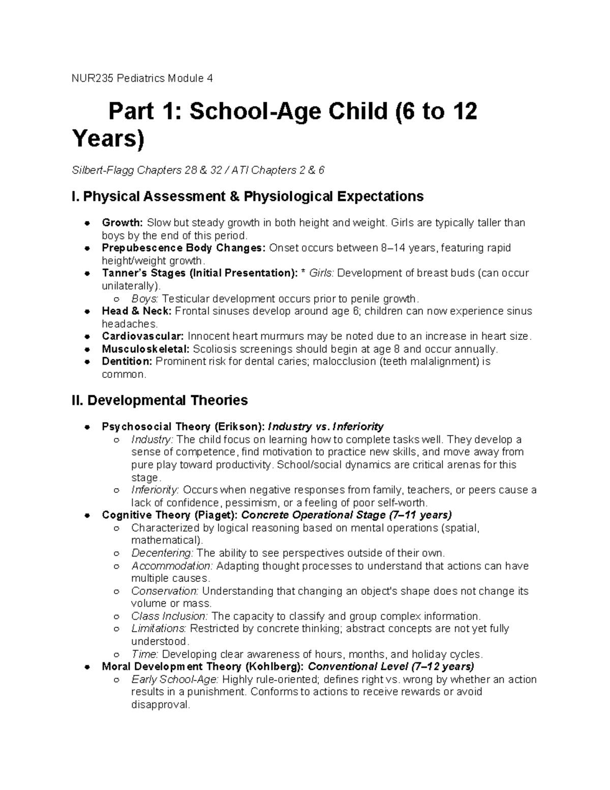 NUR235 Pediatrics Module 4: Child Development & Health Insights - Studocu