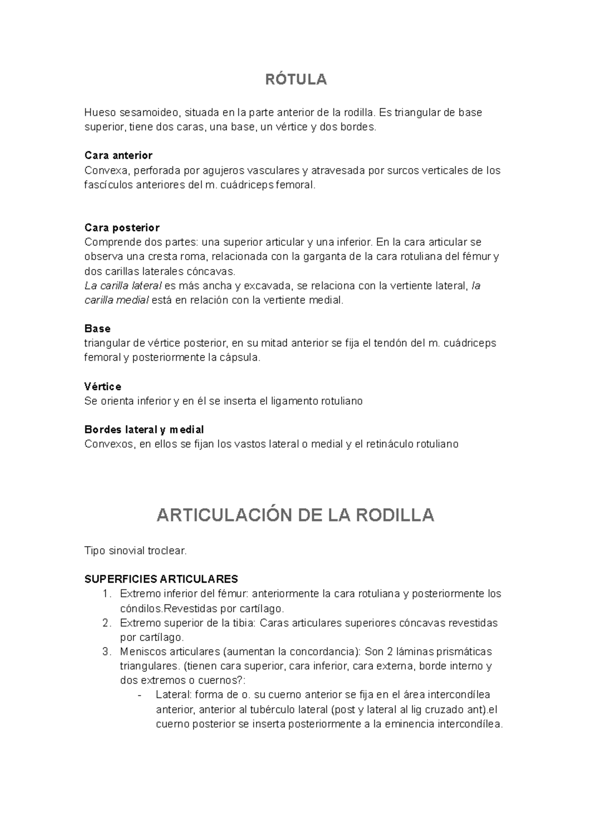 Muslo y rodilla rouviere tomo 3 miembro inferior - RÓTULA Hueso ...