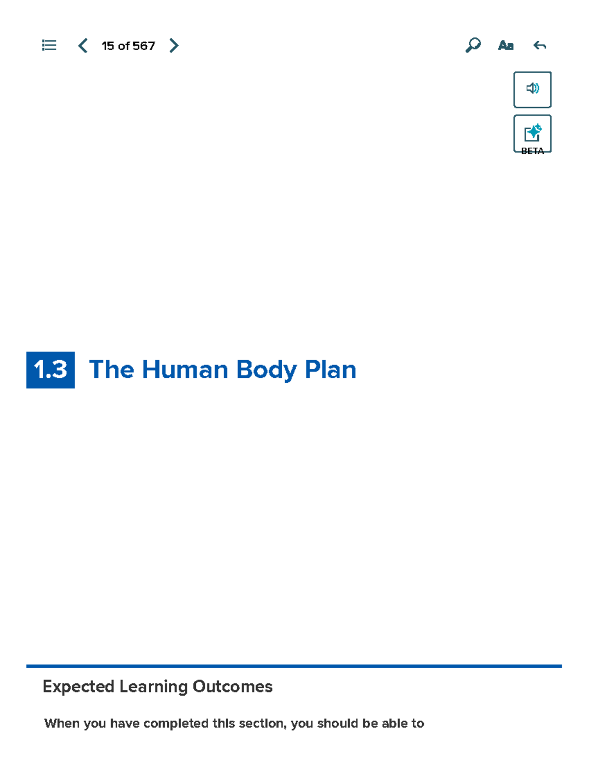 Human Body Plan: Expected Learning Outcomes and Overview - BIOL 2401 ...