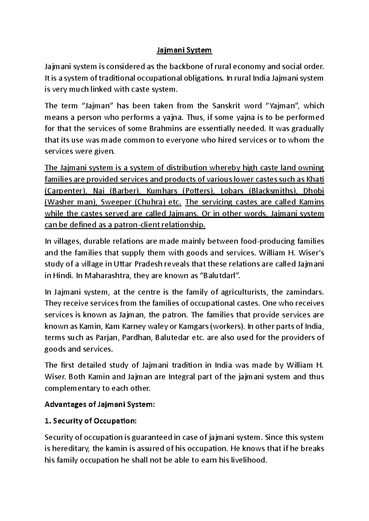 Jajmani System: Structure, Advantages, and Disadvantages in Rural India ...