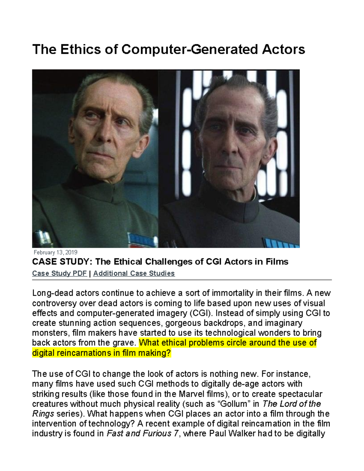 Article 1 The-Ethics-of-Computer-Generated-Actors - The Ethics of ...