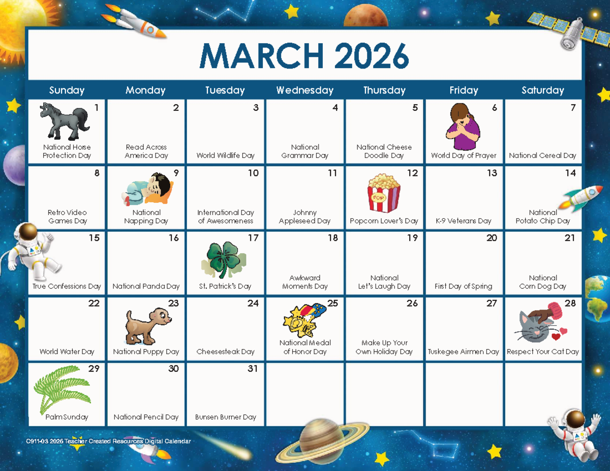 Cal202603 - March 2026 Events and Celebrations Calendar - Studocu