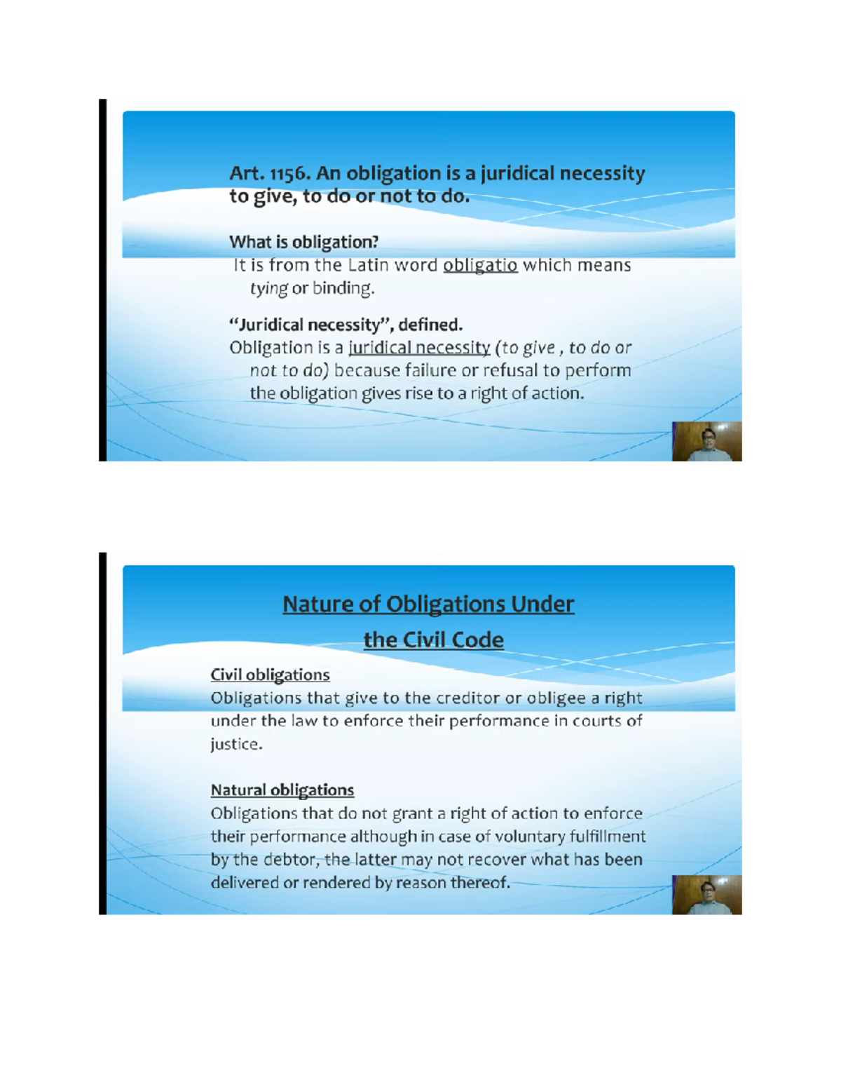 RFBT- Chapter-1 - Summary of Chapter 1 General Provisions - The Law on Obligations and Contracts ...