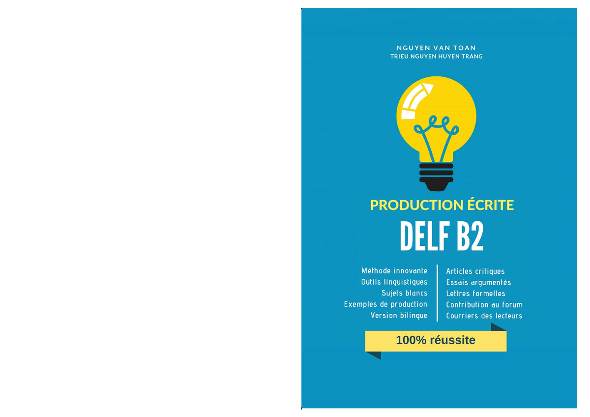 Production Écrite DELF B2 : Méthodologie et Exemples Pratiques - Studocu
