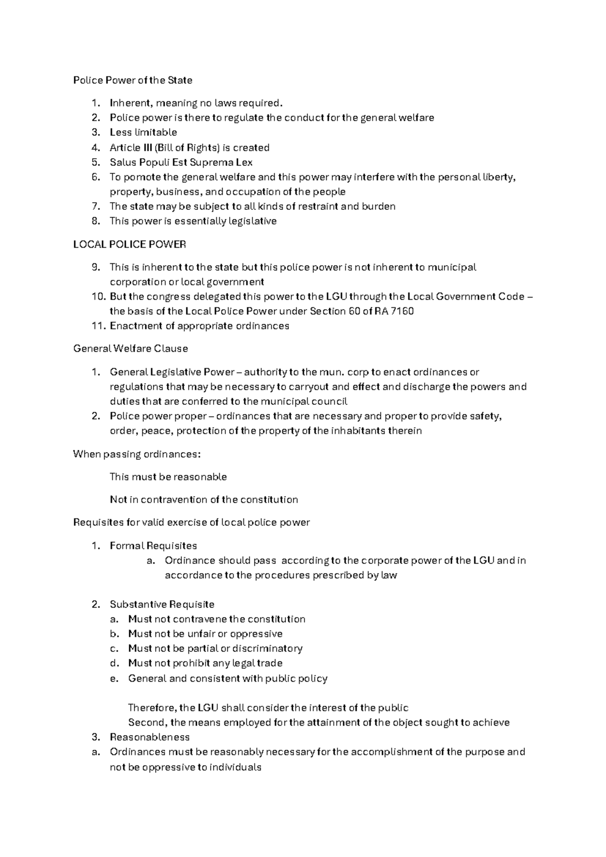 Lecture Notes on Local Government Laws (LGU 1) - Studocu