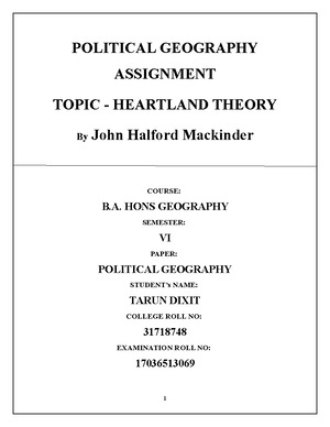 Population Geography Notes - 1 Definition, Nature, Scope and ...