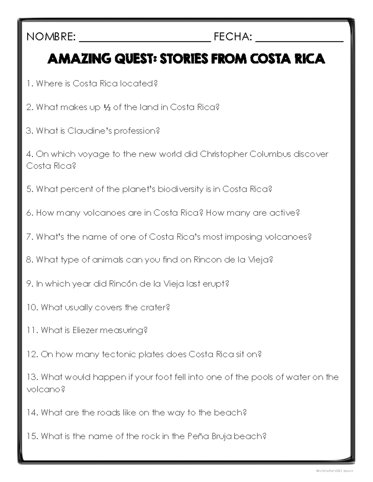 Costa RICA Quiz Questions - Amazing Stories & Biodiversity Insights ...