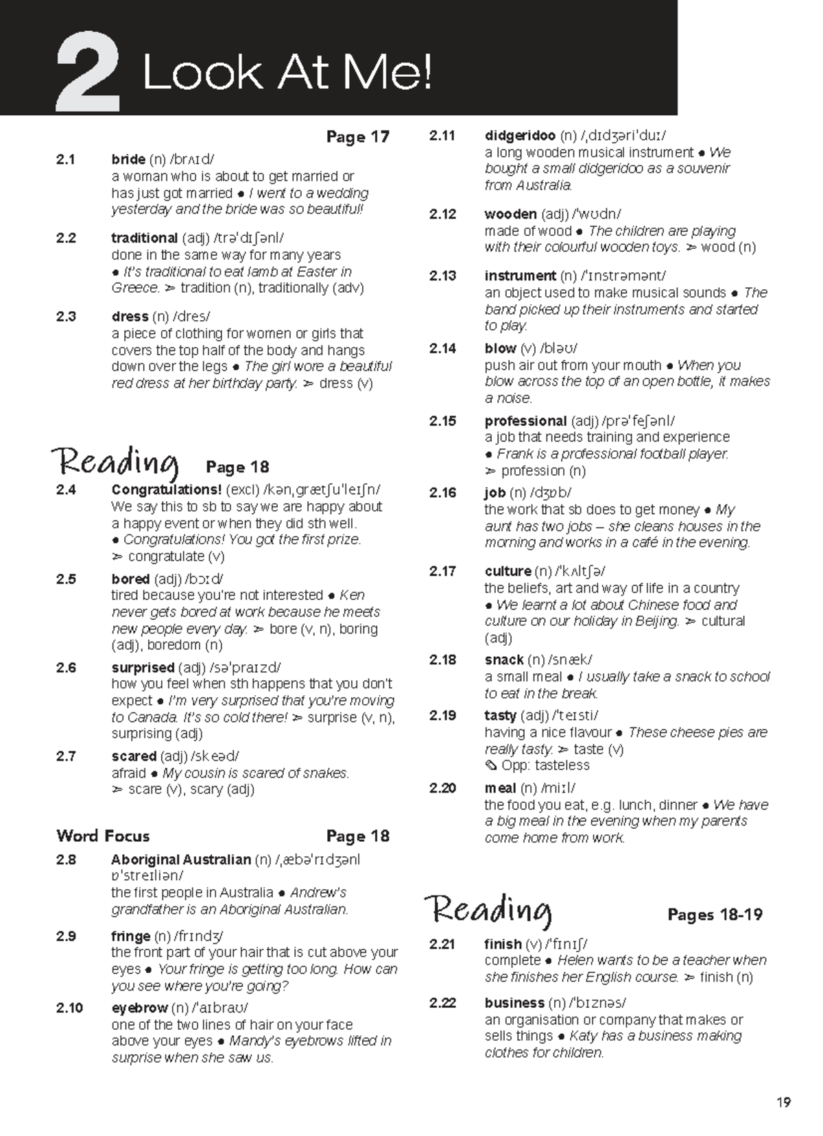 A2 English Vocabulary Wordlist: Unit 2 Overview - Studocu