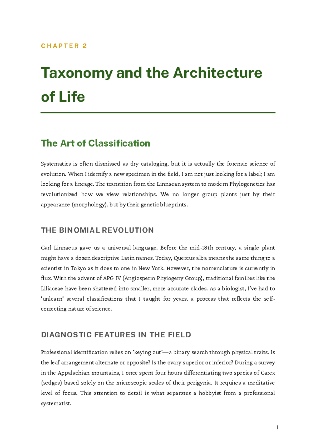 CHAPTER 2: Taxonomy & Life Architecture in Systematics - Studocu
