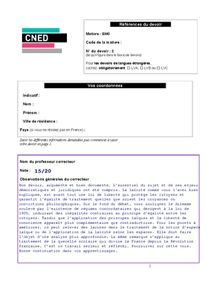 corrigé E6 devoir 1 - 209K61CTWB0116 CNED PRÉPARER E6 – BTS COMMUNICATION 1A 1 DEVOIR 01 Barème ...
