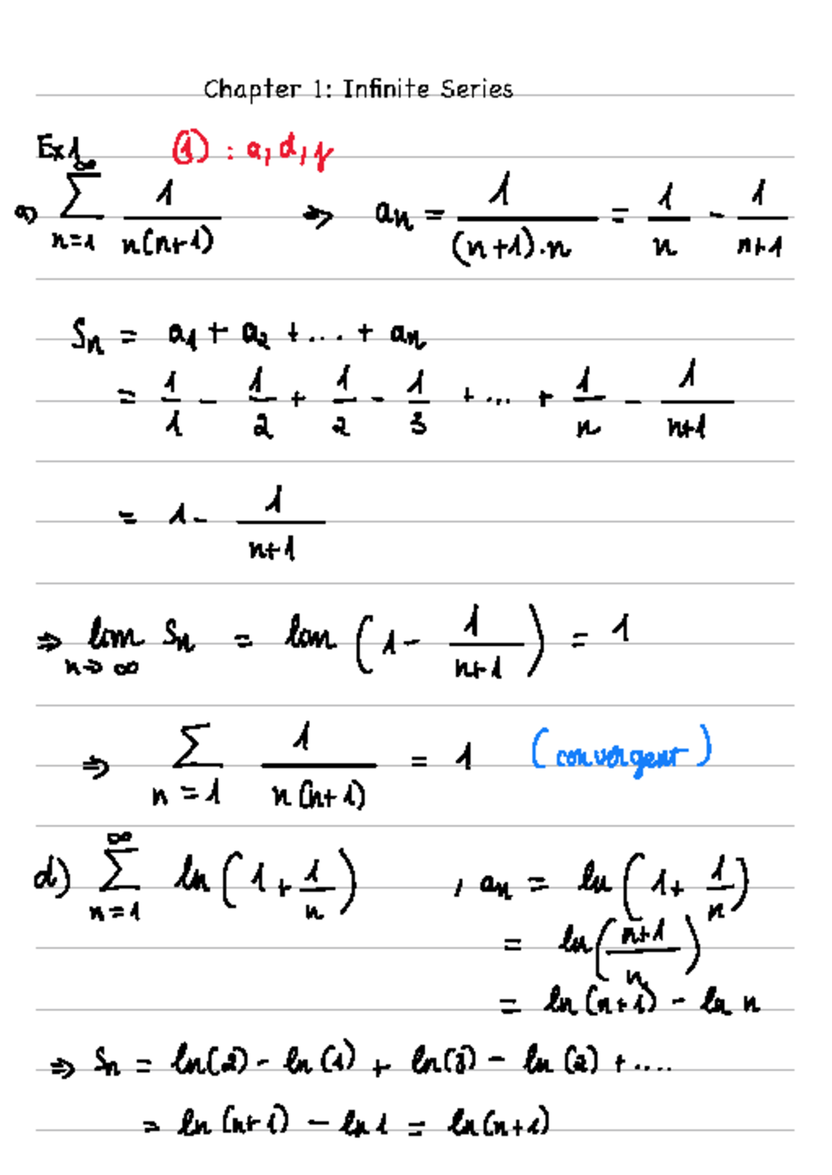 Chapter 1: Infinite series solutions and examples (Bt gt3) - Studocu