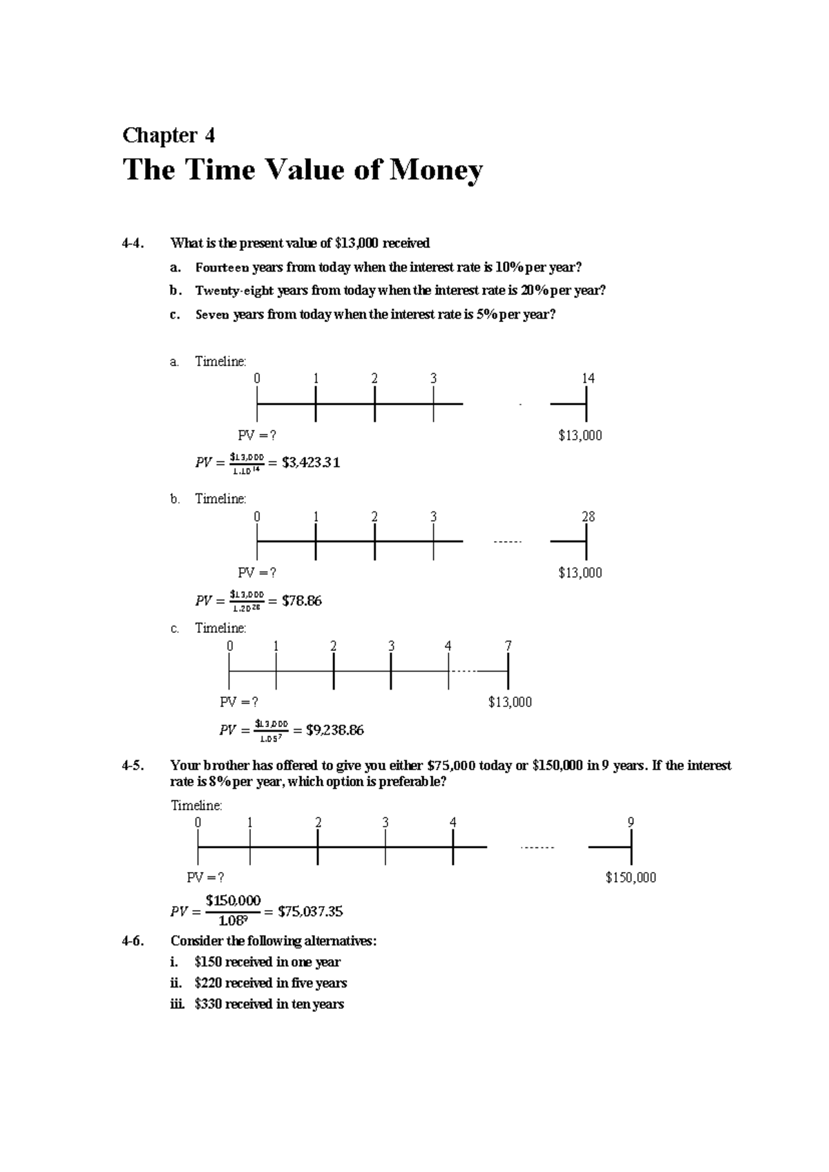 Chapter 4 Q&A: The Time Value of Money Explained - Studocu