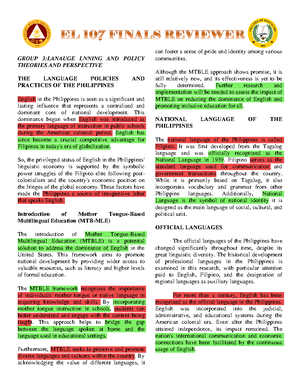 Module-EL-107- Language- Programs-AND- Policies-IN- Multilingual- Societies - BACHELOR OF ...