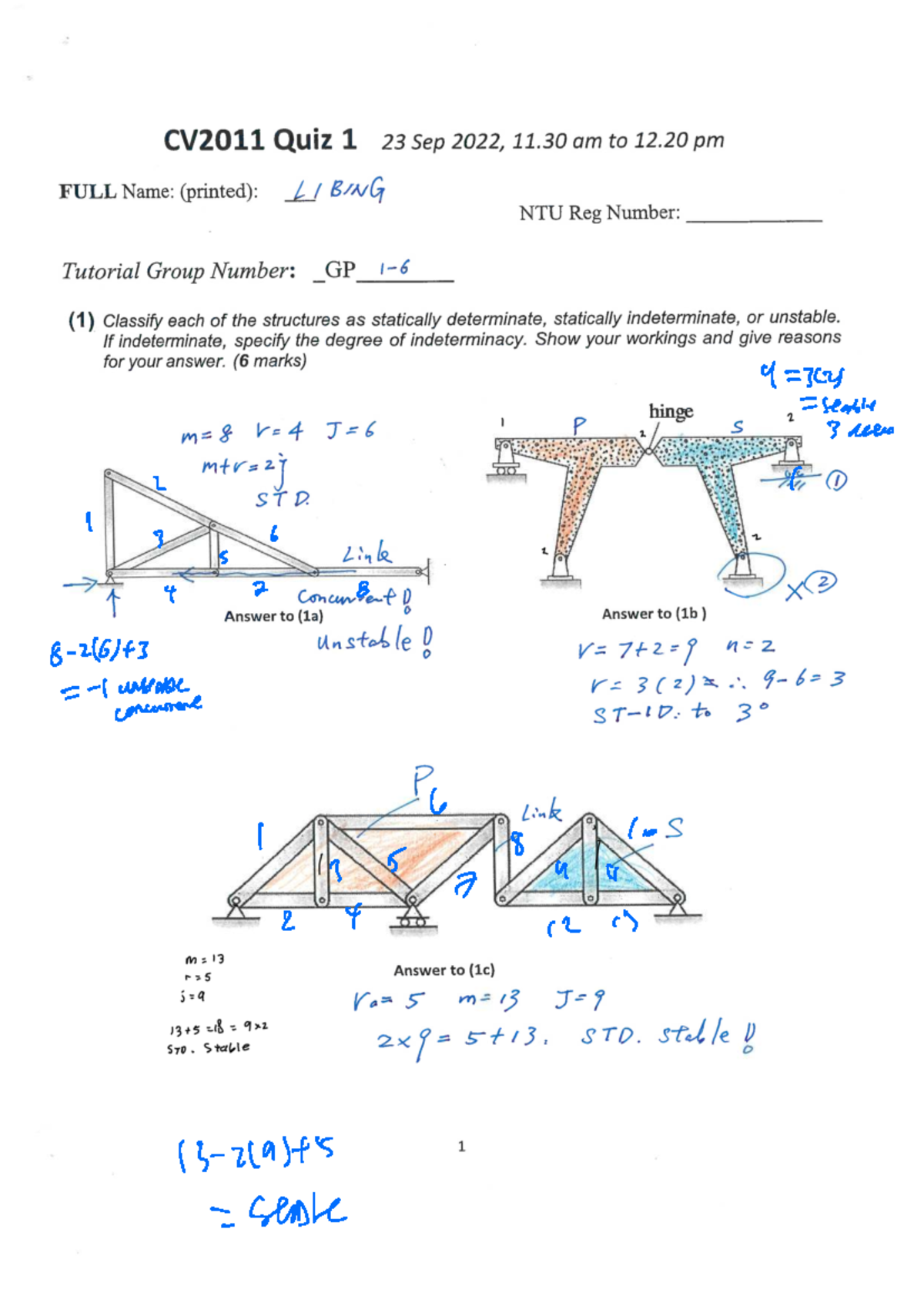 Quiz 1 - 314able Course Notes on Bending Moments and UDL - Studocu