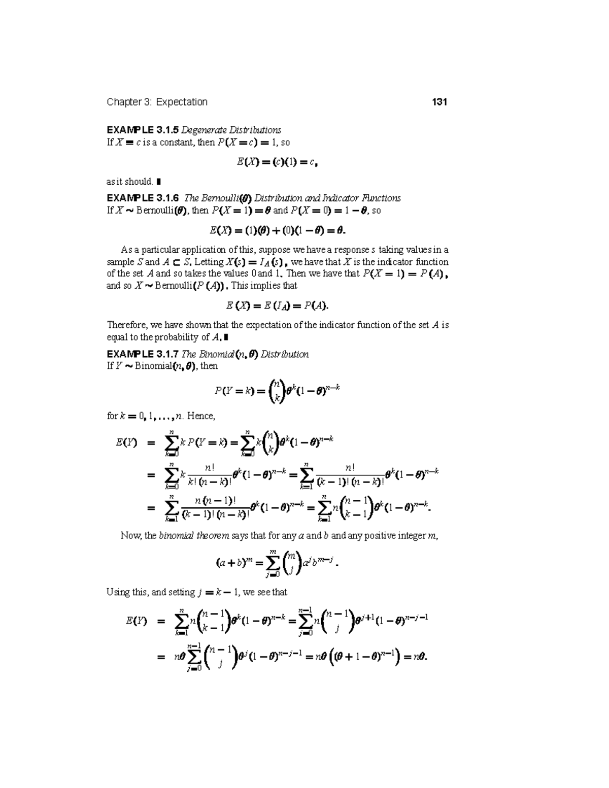 Chapter 3: Expectation & Distributions - Calculus Notes Summary - Studocu