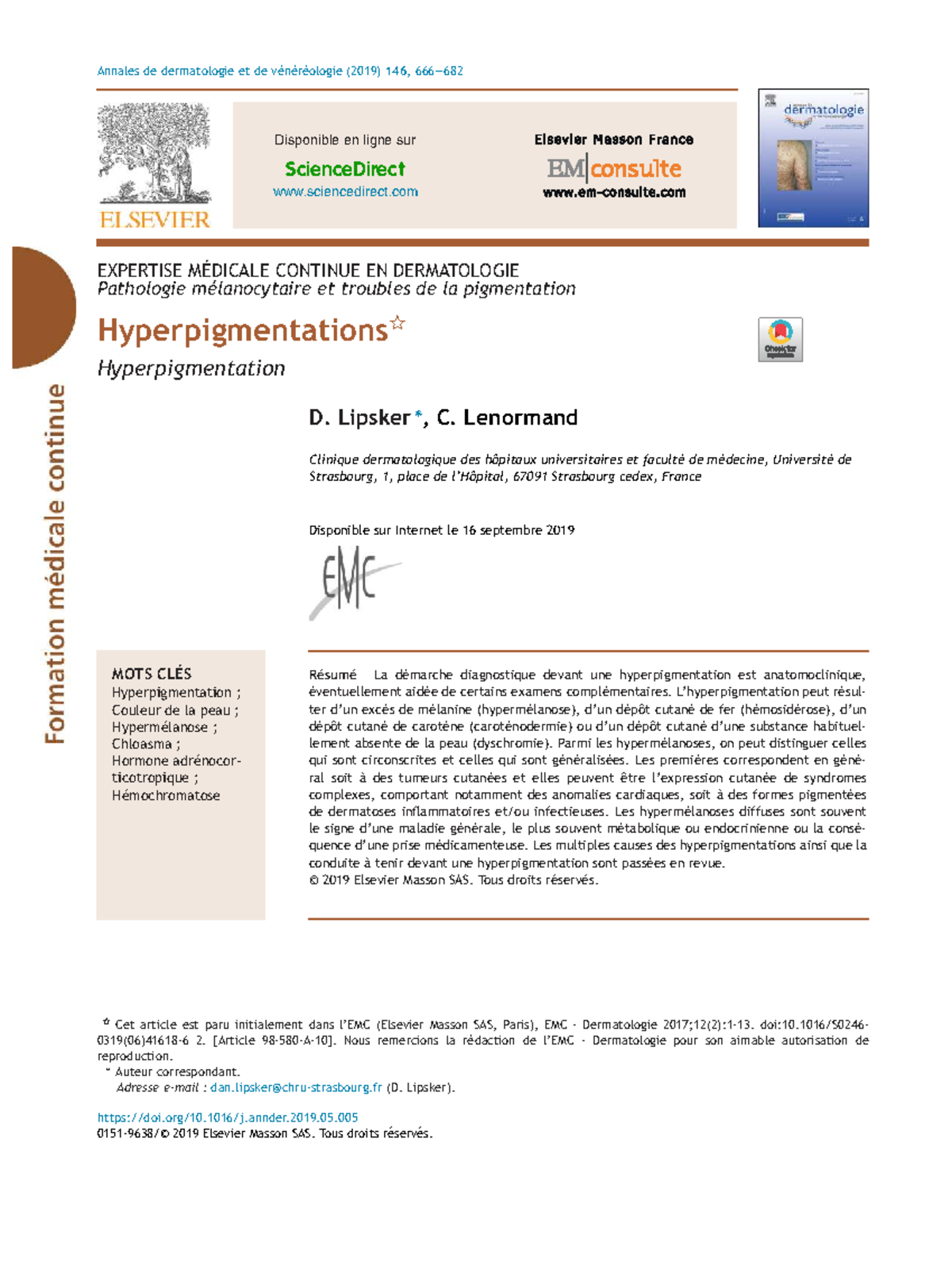 Hiperpigmentación: Diagnóstico y Tratamiento en Dermatología (DERM 2019 ...