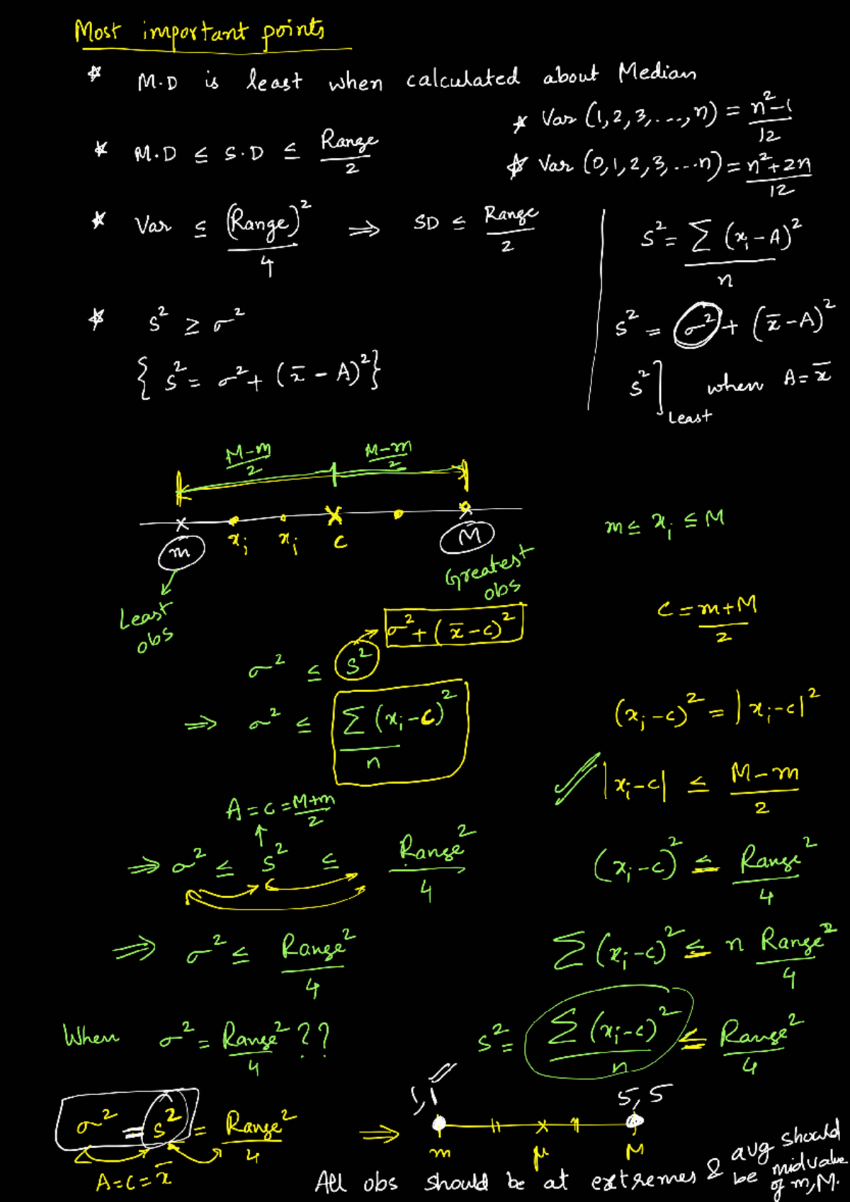 JEE Main 2024: Key Concepts on Mean, Variance, and Deviation - Studocu