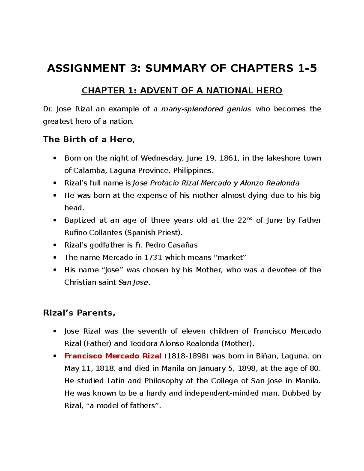 the life of Jose Rizal( Soft Book) - JOSE RIZAL: Life, Works and ...