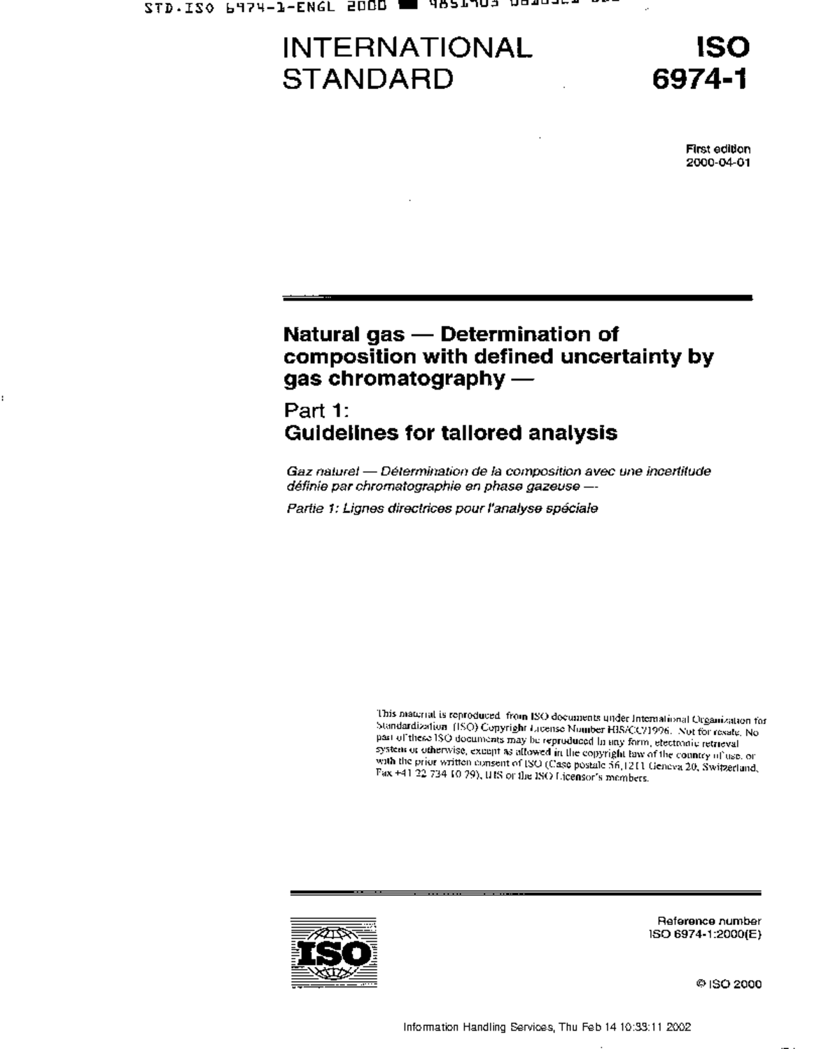ISO-6974 Part 1 (2000) - Class Material Overview - Studocu