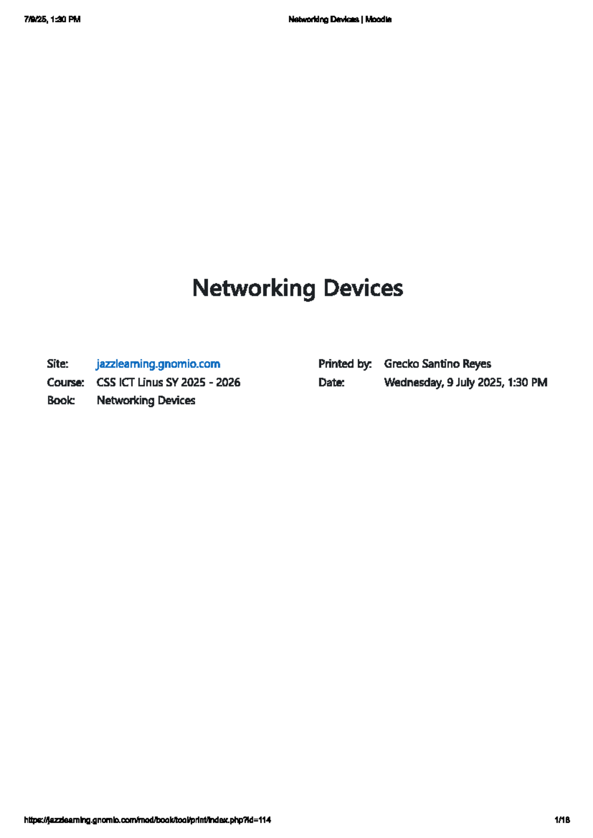CSS ICT Networking Devices Overview and Key Concepts - Studocu