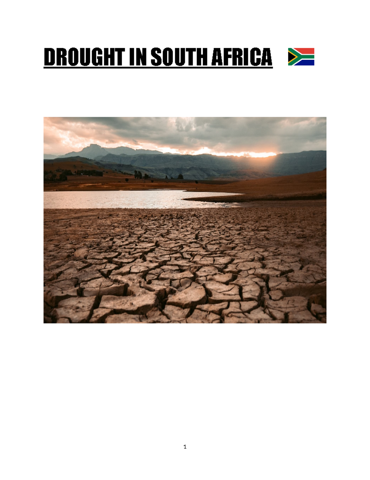 Drought Analysis and Prevention Strategies in South Africa - GEO 101 ...