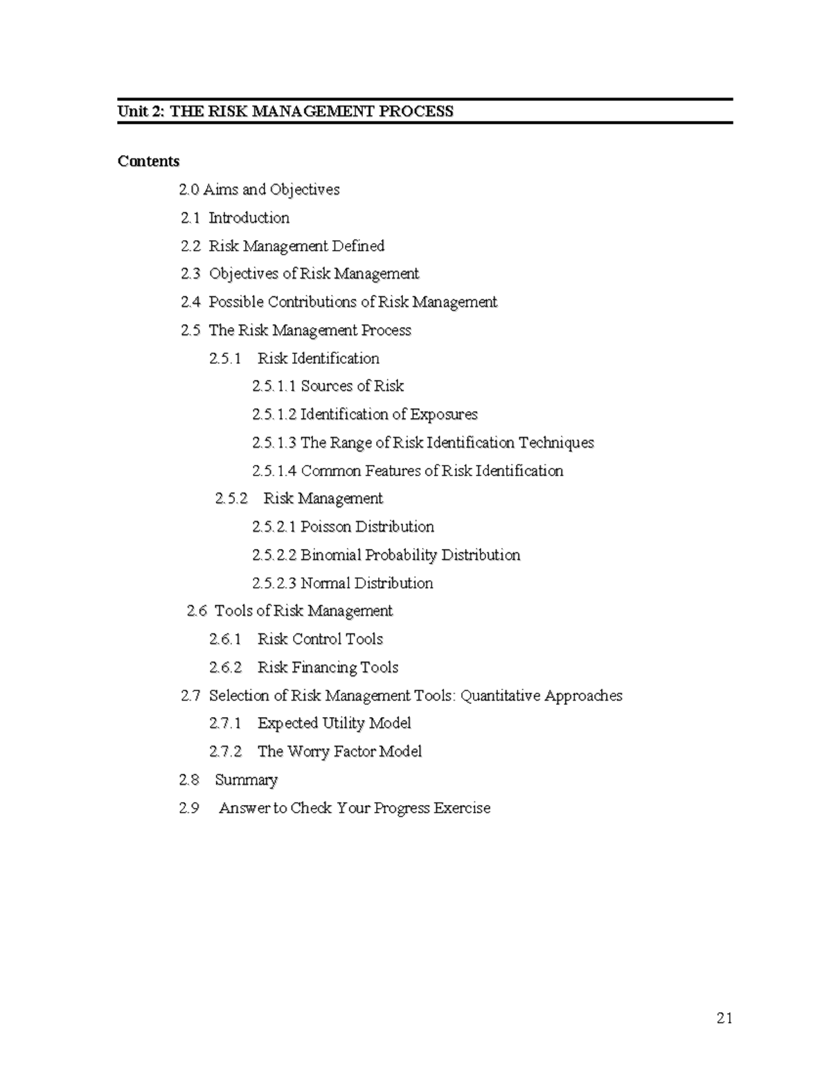 Risk Management and Insurance Chapter 2 - Unit 2: THE RISK MANAGEMENT ...