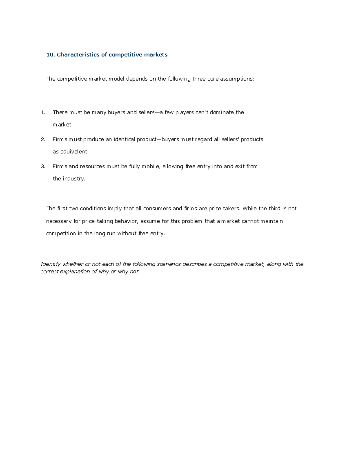 Competitive Markets: Key Characteristics and Assumptions Explained ...