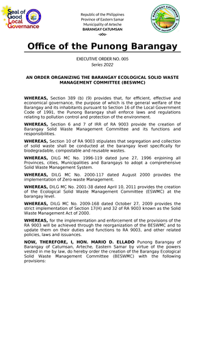 Narrative Report - Acknowledgement: I would like to express my sincere ...