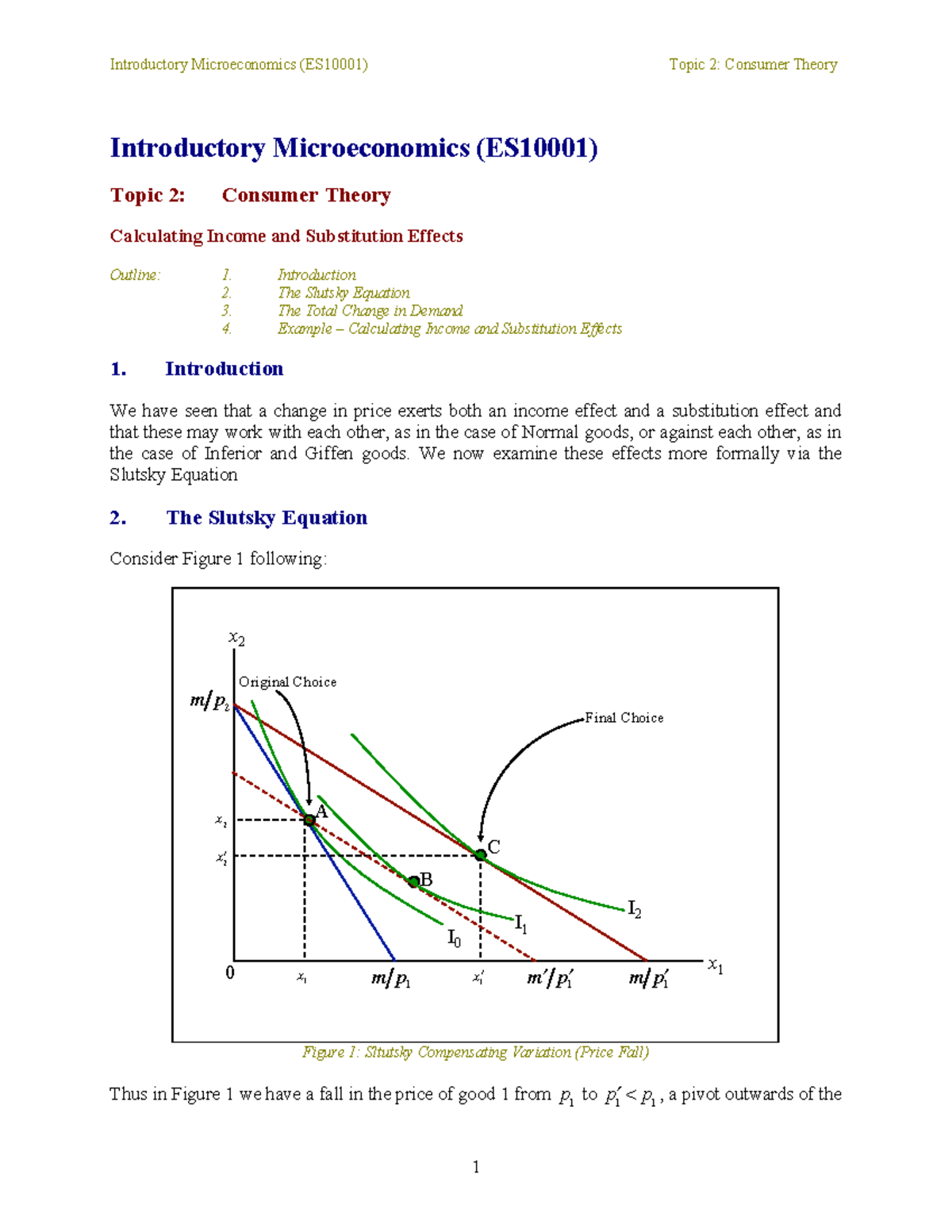 Calculating Income & Substitution Effects in Microeconomics (ES10001 ...