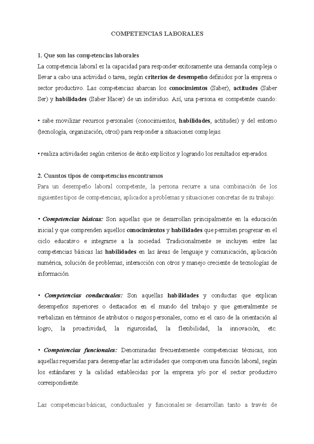 Módulo 1 ¿Qué son las Competencias Laborales - COMPETENCIAS LABORALES Que son las competencias ...