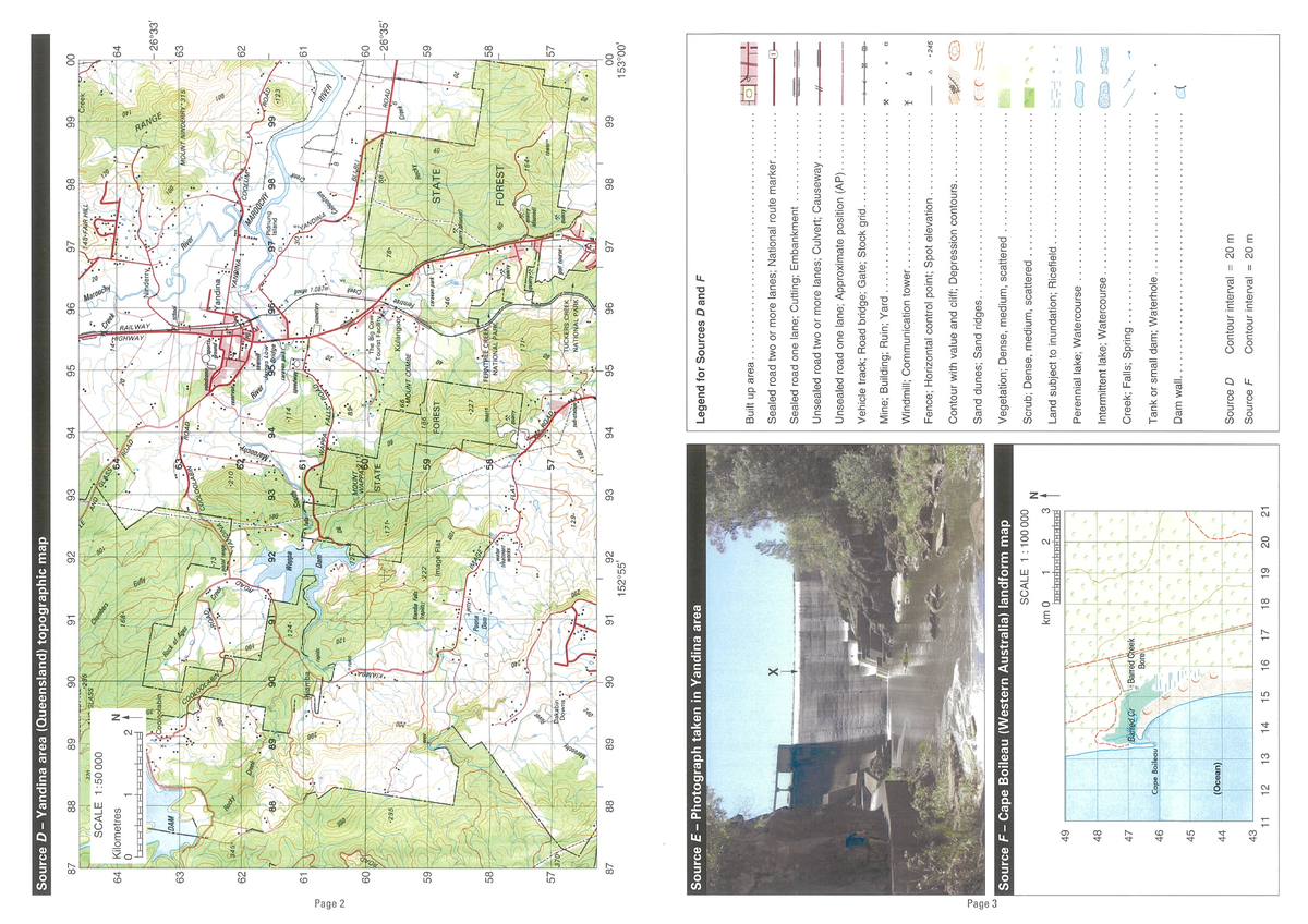2015 HSC Broadsheet - Source D Yandina area (Queensland) topographic ...