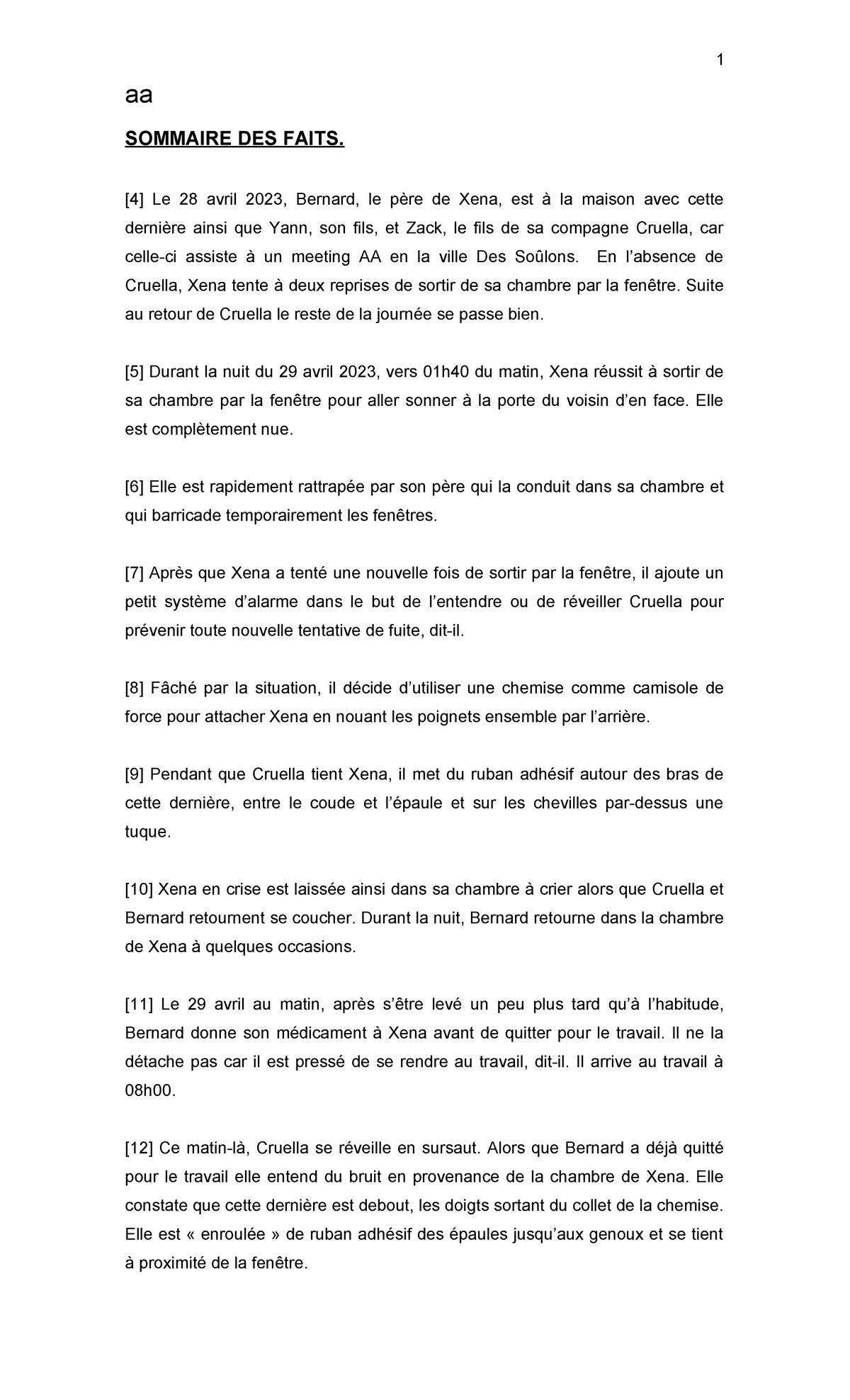 Procès devant jury : Affaire Xena (Fillette de Granby) 2505 24324 - Studocu