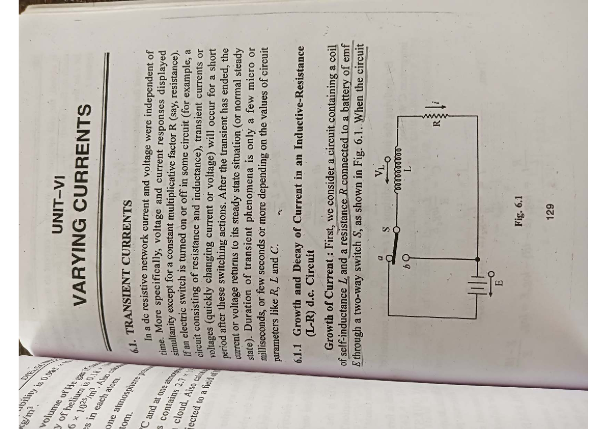Varying current-1 - SEM 4 PHYSICS NOTES - VARYING CURRENTS 6. TRANSIENT ...