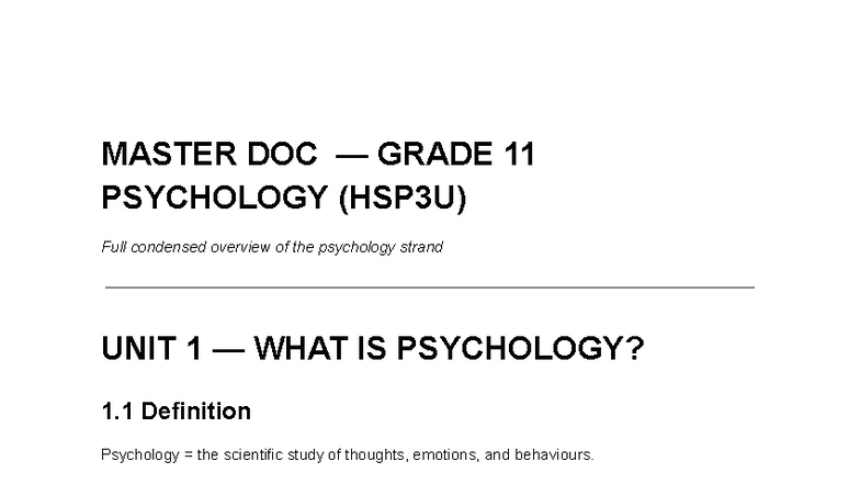 Master DOC — Grade 11 Psychology (HSP3U) - MASTER DOC — GRADE 11 ...