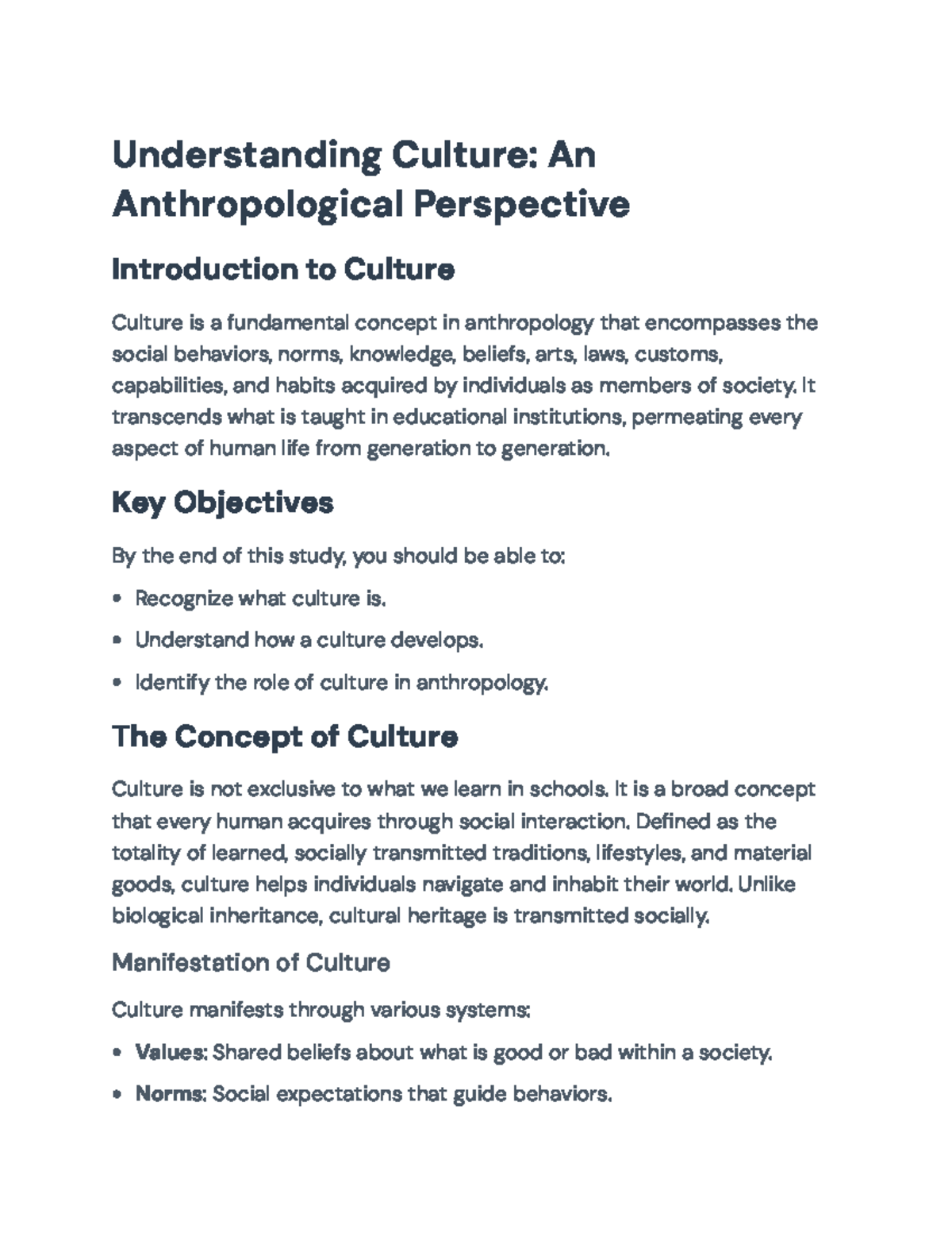 Understanding Culture: An Overview in Anthropology 101 - Understanding ...