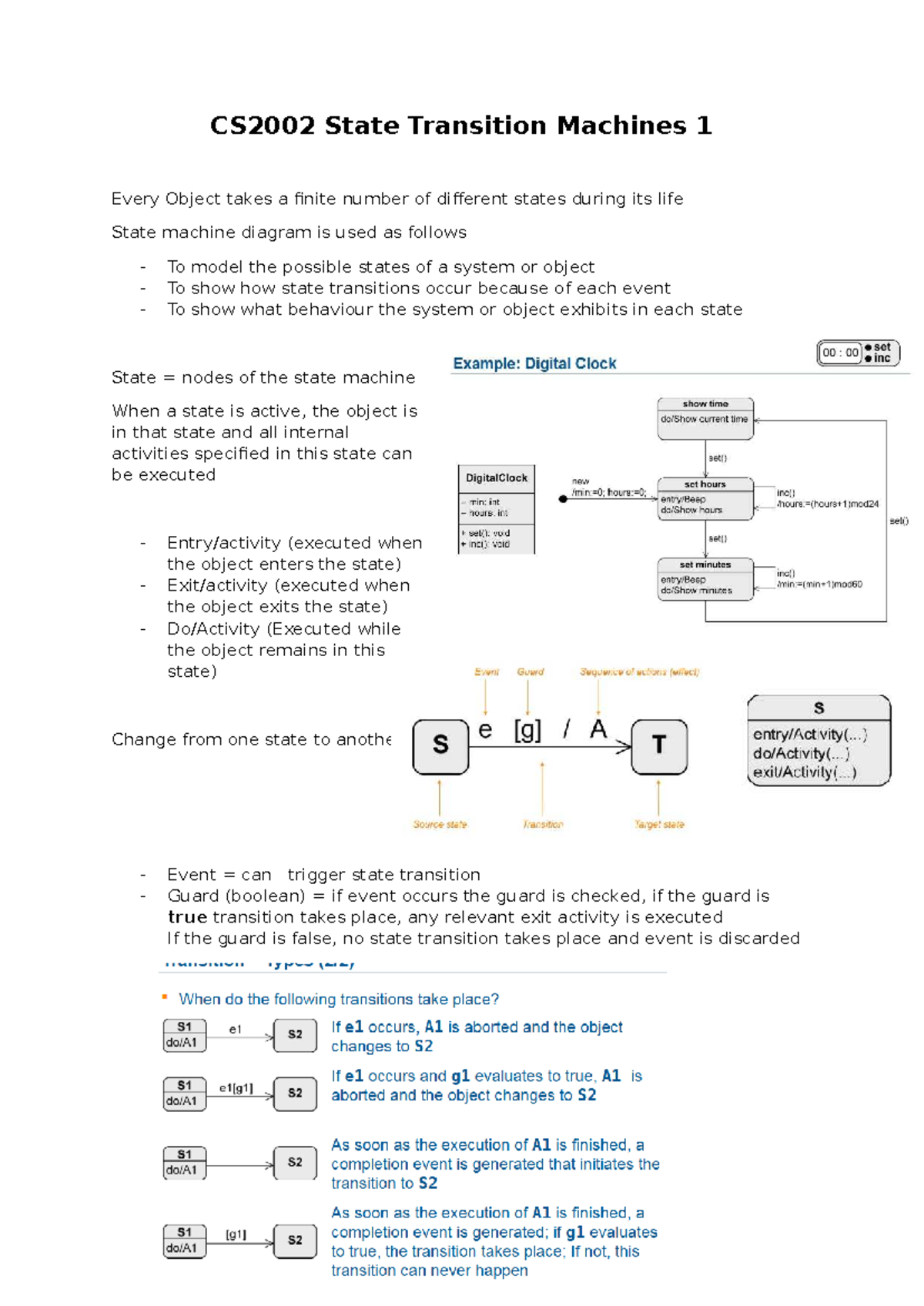 CS2002 State Transition Machines: Concepts and Diagrams Explained - CS2002 State Transition ...