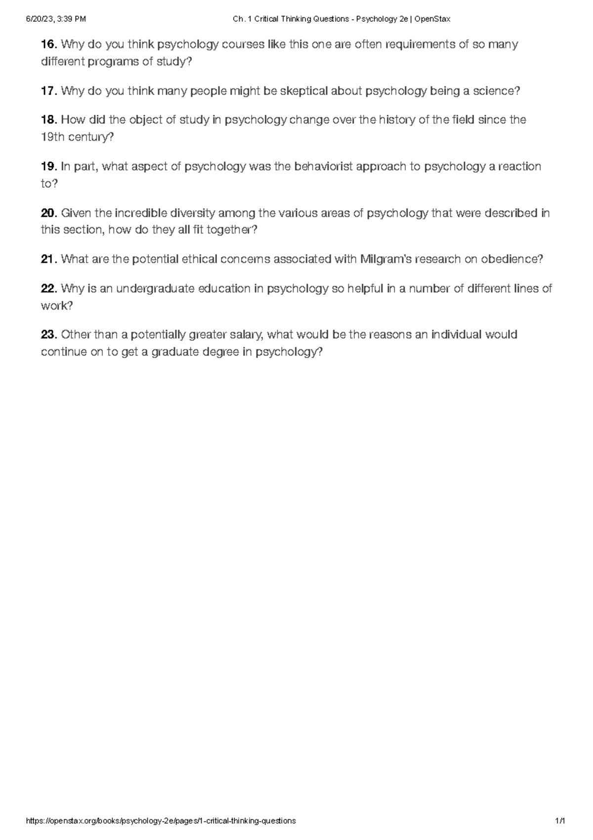 Ch. 1 Critical Thinking Qs - PSY 2e OpenStax UOP Study Guide - Studocu