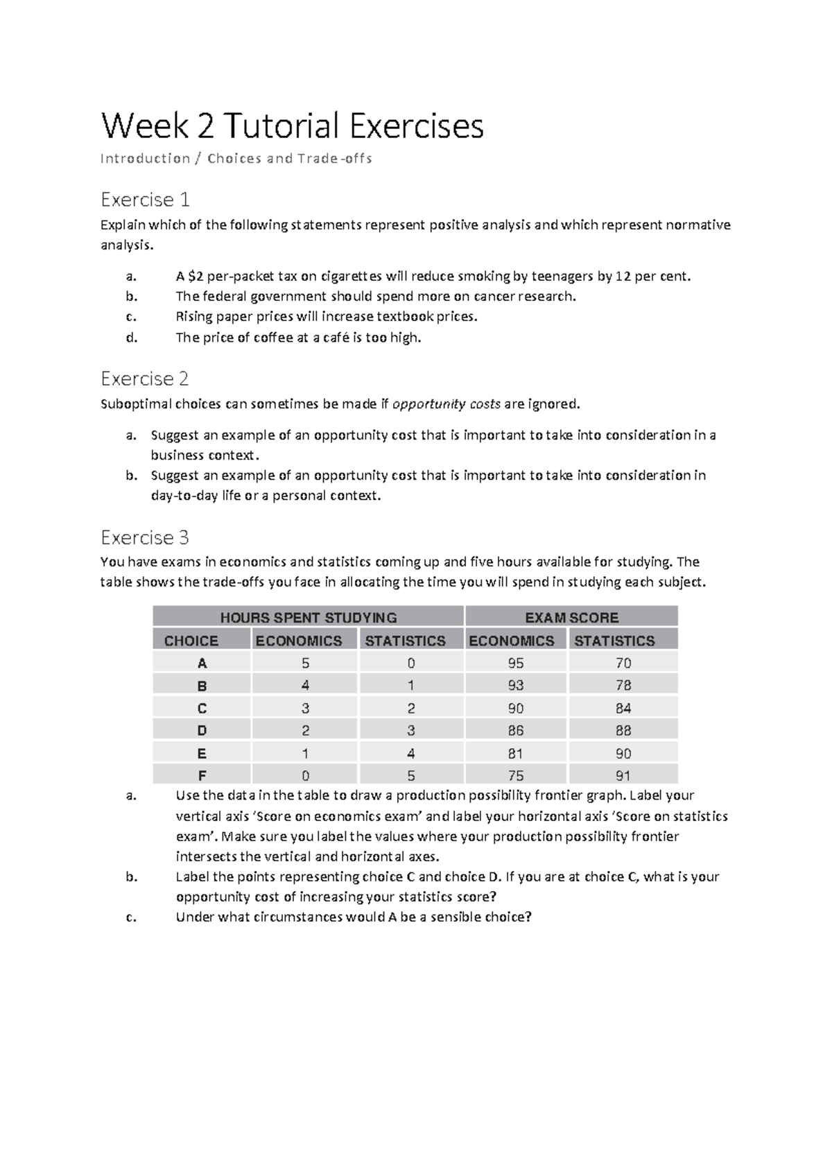 Week 2 Tutorial Exercises - Week 2 Tutorial Exercises Introduction ...