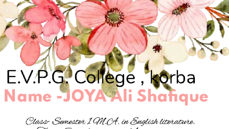 Alexander Pope ; The Rape Of The Lock - Name -JOYA Ali Shafique ...